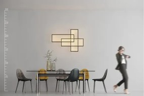 LED nástěnné svítidlo Quadratus černé