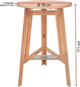 Deuba Barový skládací stůl - Ø78 cm