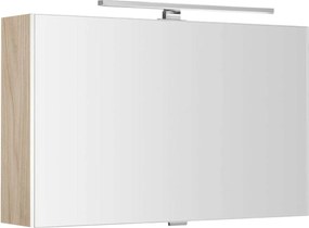 Sapho Cloe - Zrcadlová skříňka s LED osvětlením 80x50x18 cm, jilm bardini CE080-0013
