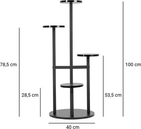 Stojan na květiny FINO černý