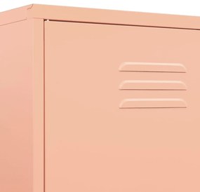 Šatní skříň růžová 90 x 50 x 180 cm ocel - Default Title