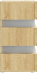 Noční stolek s LED dub sonoma 45 x 35 x 67 cm kompozitní dřevo 326843