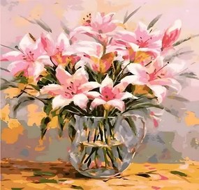 NORIMPEX Malování podle čísel Květiny ve váze Lilie / 40x50 cm