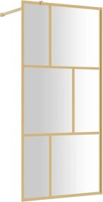 Zástěna do průchozí sprchy čiré ESG sklo zlatá 90 x 195 cm 154955