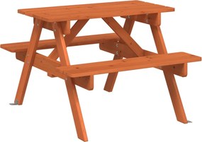 Piknikový stůl pro 4 děti se slunečníkem masivní jedle 3281616