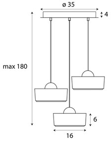 MAXLIGHT P0543 - LED Lustr na lanku LIPARI LED/22W/230V pr. 35 cm čirá