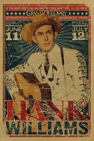 Plechová cedule Hank Williams Velikost: A5 (20 x 15 cm)