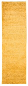 Kusový koberec shaggy Parba hořčicový atyp 80x200cm