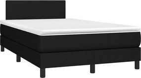 Box spring postel s matrací a LED černá 120 x 200 cm textil 3132983