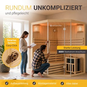 Artsauna Finská sauna Espoo 150 Premium pro 3 osoby