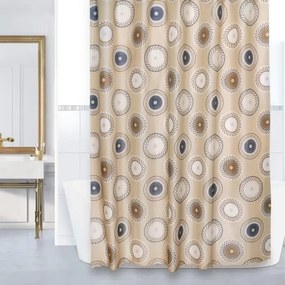 Bellatex Koupelnový závěs 180x200 cm Kolo Hnědá