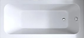 BPS-koupelny Akrylátová obdélníková vana k vestavbě HYD-NIL140-VEST 140x70 cm bílá, odtokový komplet chrom