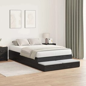 Rám postele s úložným prostorem se zásuvkou Černý dub 120 cm 3335630