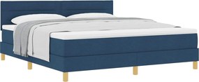 Postel s boxspringem s polštářem Modrá 180 x 200 cm textil 3338866