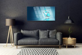 Obraz na skle Motýli Voda Umění 125x50 cm