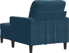 Křeslo s podnožkou modrá 60 cm samet 3278266