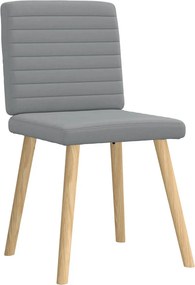 Jídelní židle 6 ks světle šedé textil 3315544