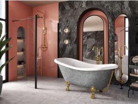 Besco Otylia vana volně stojící 170 x 77 cm nožičky černá barva stříbrná VANMER170BG2 Koupelny Bernold