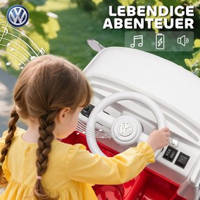 AIYAPLAY dětské elektroauto, 12V dětské vozidlo s MP3, dvoumotorové, elektrické vozidlo s klaksonem, měkký start, 89x49x41,5 cm, červená