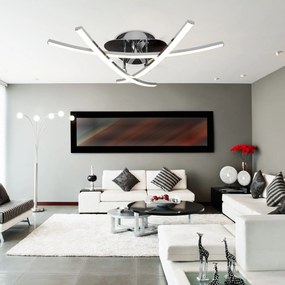 Toolight - Moderní LED stropní svítidlo 59x59cm APP397-C, chromová, OSW-06913