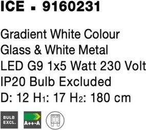 Závěsné svítidlo NOVA LUCE ICE G9 9160231 bez žárovky