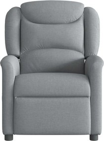 Elektrické masážní polohovací křeslo světle šedé textil 3303184