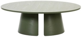 Zelený jasanový kulatý konferenční stolek Teulat Cep 110 cm