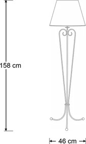 BRILAGI - Stojací lampa SONIA 1xE27/15W/230V krémová/patina
