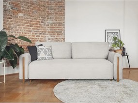 Béžová manšestrová rozkládací/s úložným prostorem pohovka 244 cm Arcadova – ELTAP
