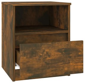 Noční stolek kouřový dub 40 x 40 x 50 cm kompozitní dřevo