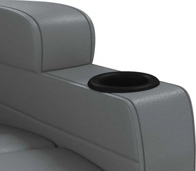 Polohovací křeslo šedé umělá kůže 340962