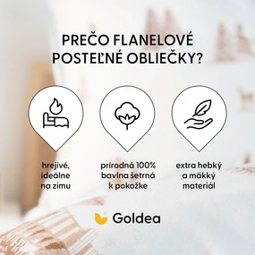 Goldea flanelové povlečení - beskydy 140 x 200 a 70 x 90 cm