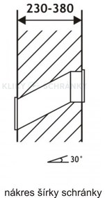 SM D poštovní schránka oboustranná Antik zlatý