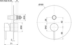 Sapho Ultramix sprchová baterie podomítková 2 výstupy chrom UT042