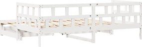 Válenda s přistýlkou a zásuvkami bez matrace bílá 80x200 cm 3302210