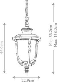 Venkovní lustr do pergoly Elstead LUVERNE IP44 1xE27