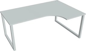 Kancelářský pracovní stůl Hobis Ergo UEO180060L, bílá RAL 9016, deskabuk