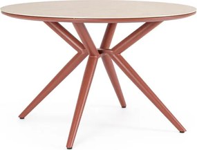 BIZZOTTO Kulatý zahradní stůl CABAS červený ø130 cm 0666125