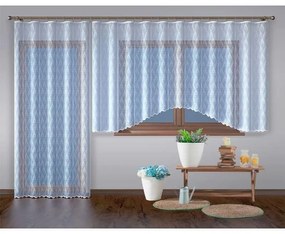 DekorTextil Hotová záclona nebo balkonový komplet Diana - bílá ROZMĚR: (š x v): okenní (500 x 160 cm) + balkonový díl