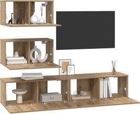 Sestava TV skříněk 4 ks Dub artisan Kompozitní dřevo 3393395