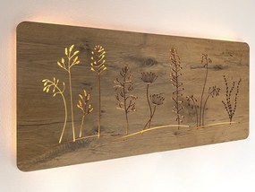 Li-Go "Louka" světelný obraz 230V 90x40 cm provedení povrchu: dub světlý