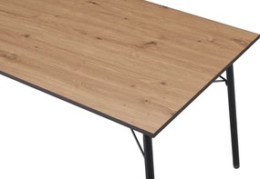Jídelní stůl, dub artisan/černá, 160x80x75 cm, NALAK TYP 3