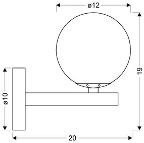 Černé nástěnné svítidlo Kama pro žárovku G9  - Candellux
