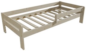 Vomaks Dětská postel se zábranou VMK003C KIDS Rozměr: 80 x 180 cm, Barva: surové dřevo