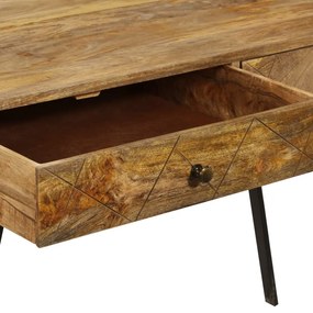 Psací Stůl Se Zásuvkami 110 X 50 X 76 Cm Masivní Mangovník
