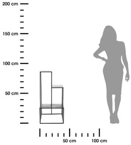 Stojan na květiny KASKADA 85x40 cm černá