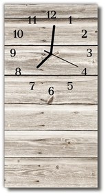 Skleněné hodiny vertikální Bílé dřevo