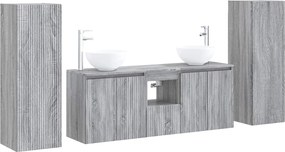 Sada koupelnového nábytku 5 ks Šedý Sonoma 33 x 34,5 x 100 cm 3405989