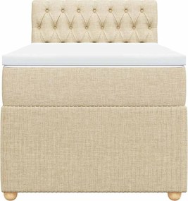 Box spring postel s matrací krémová 80 x 200 cm textil 3289595