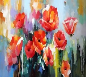 NORIMPEX Diamantové malování Vlčí máky / 30x40 cm